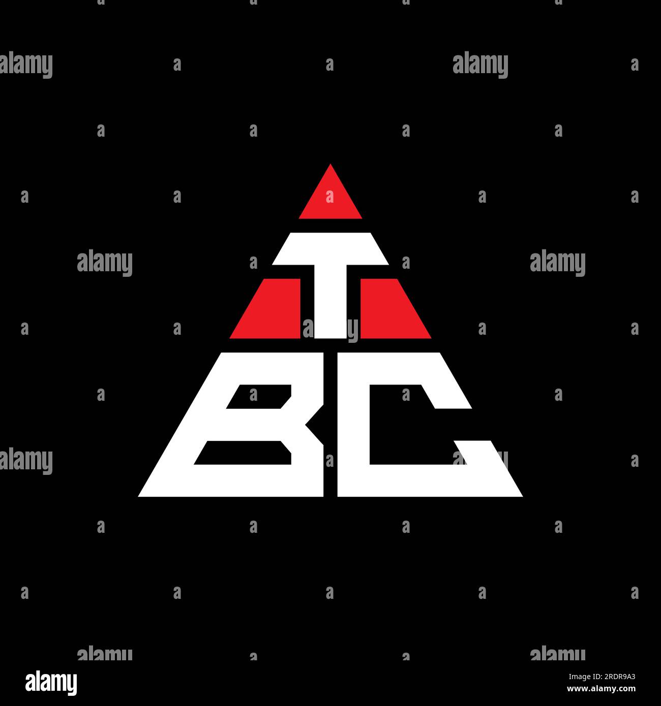 TBC triangle letter logo design with triangle shape. TBC triangle logo ...
