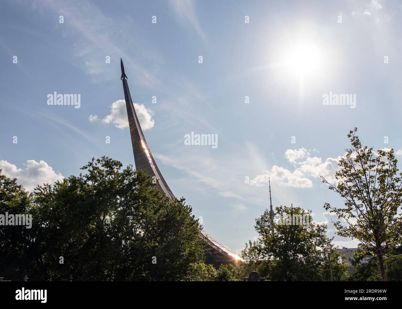 Shot of the space rocket monument Stock Photo - Alamy