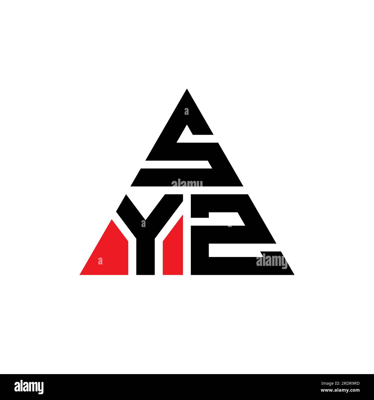 SYZ triangle letter logo design with triangle shape. SYZ triangle logo ...