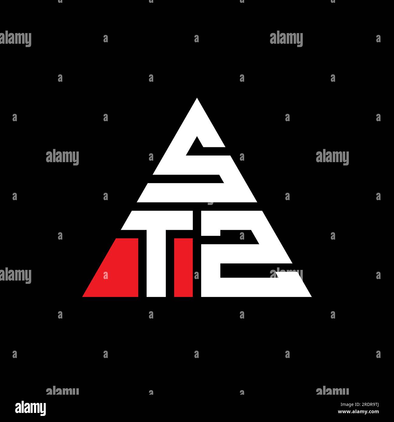 STZ triangle letter logo design with triangle shape. STZ triangle logo ...