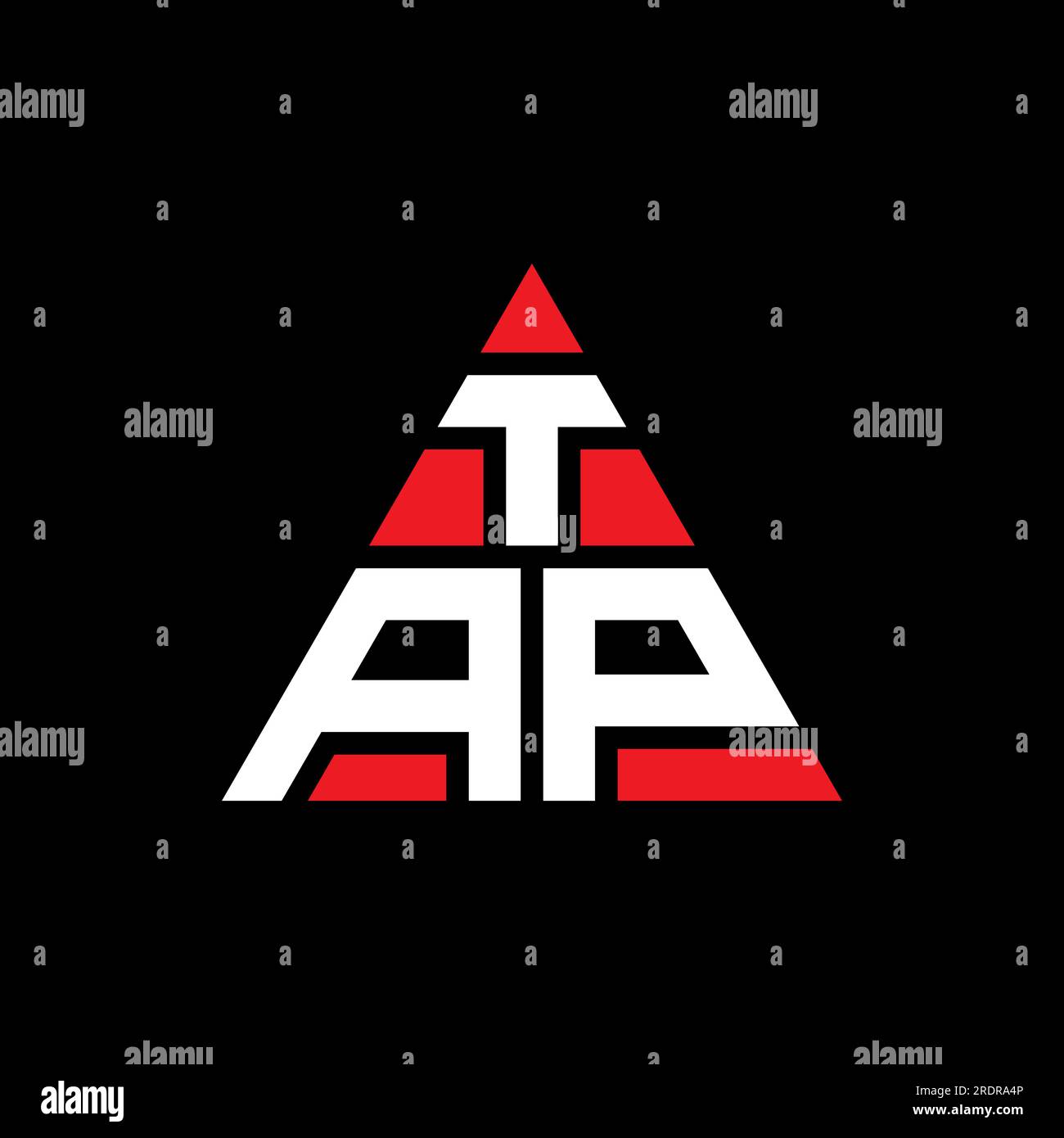 TAP triangle letter logo design with triangle shape. TAP triangle logo ...