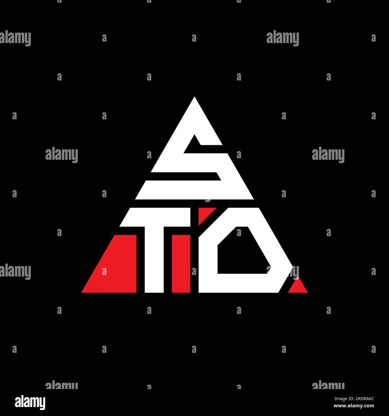STO triangle letter logo design with triangle shape. STO triangle logo ...
