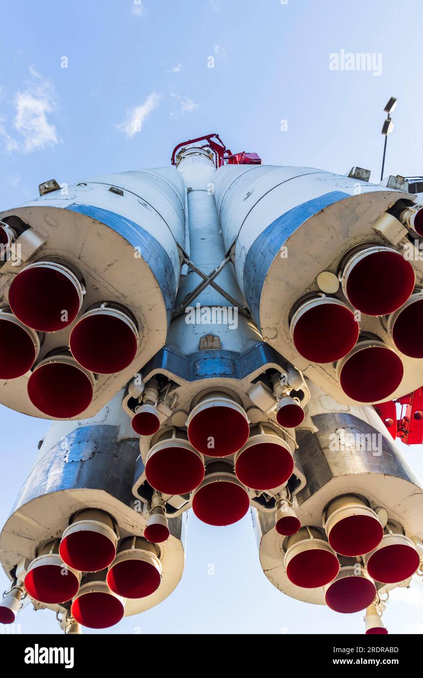 Close up shot of the space rocket engine nozzles Stock Photo - Alamy