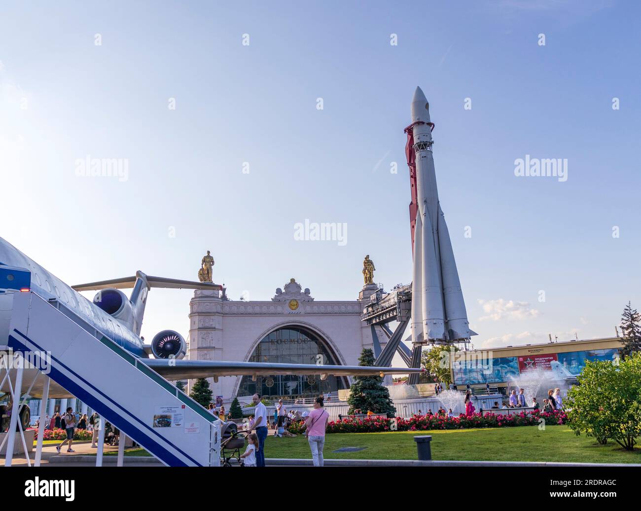 Moscow, Russia - 07.09.2023 - Visitors at Exhibition of Achievements of ...