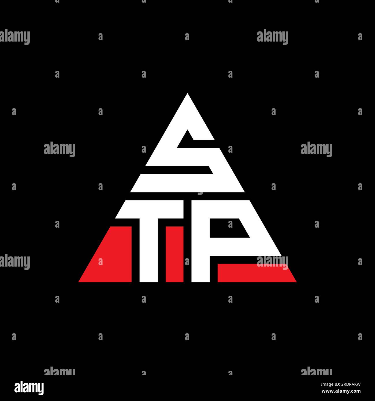 STP triangle letter logo design with triangle shape. STP triangle logo ...