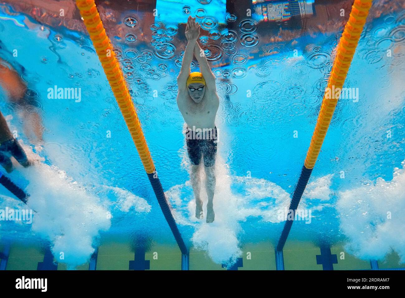 Samuel Short, of Australia, competes in the men's 400m freestyle final ...