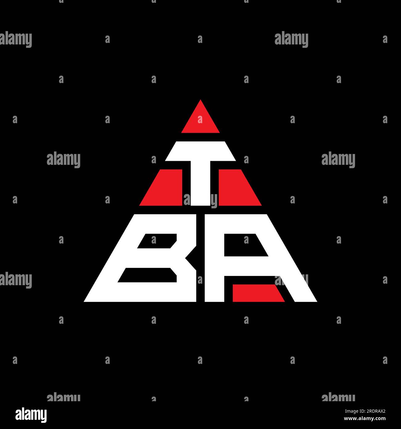 TBA triangle letter logo design with triangle shape. TBA triangle logo ...