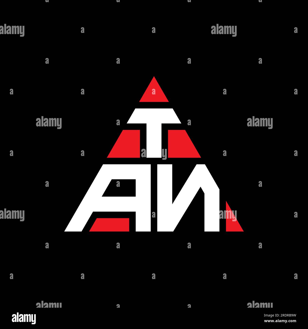 TAN triangle letter logo design with triangle shape. TAN triangle logo ...