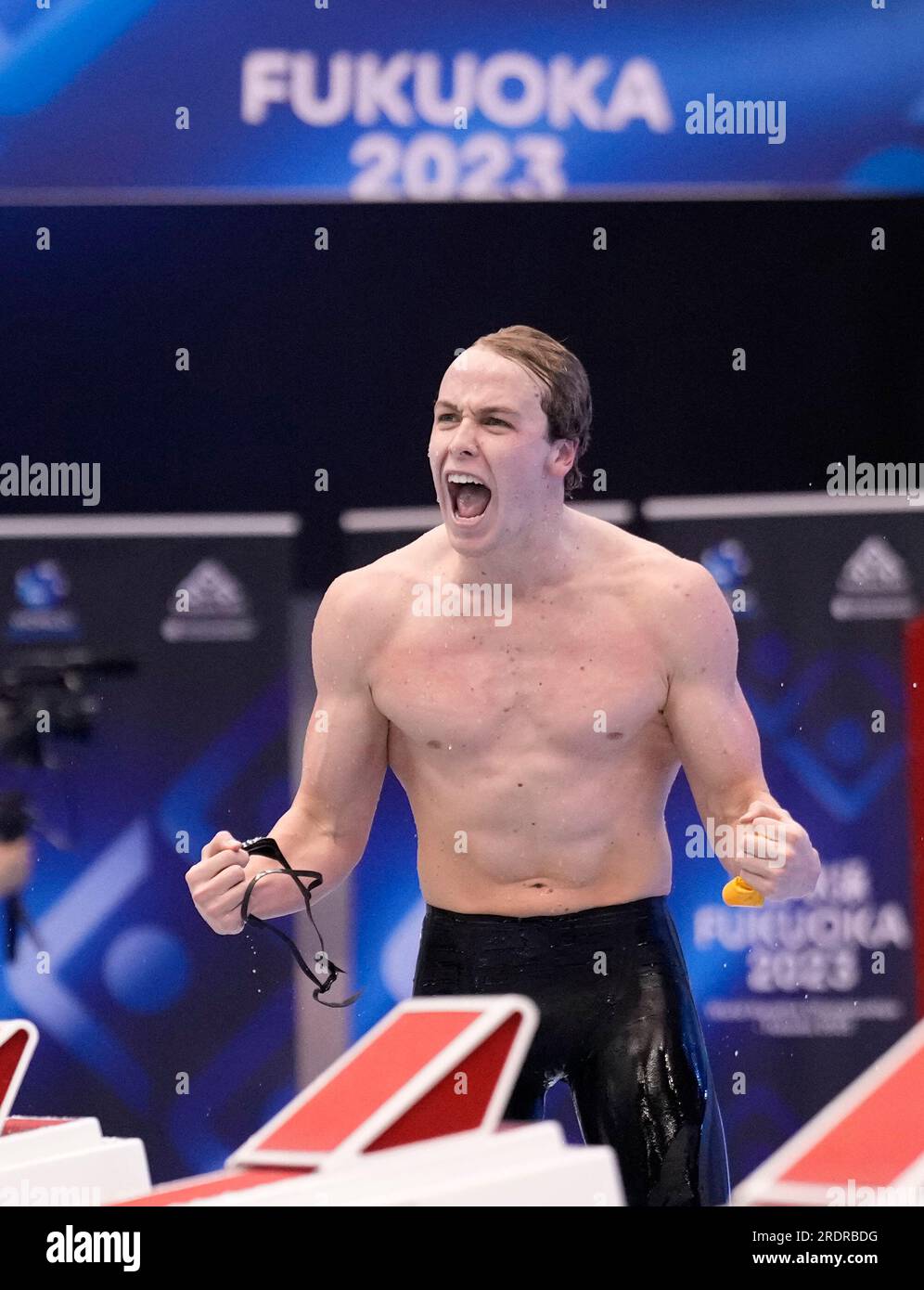 Samuel Jack Short of Australia celebrates after the finals of Men 400m ...