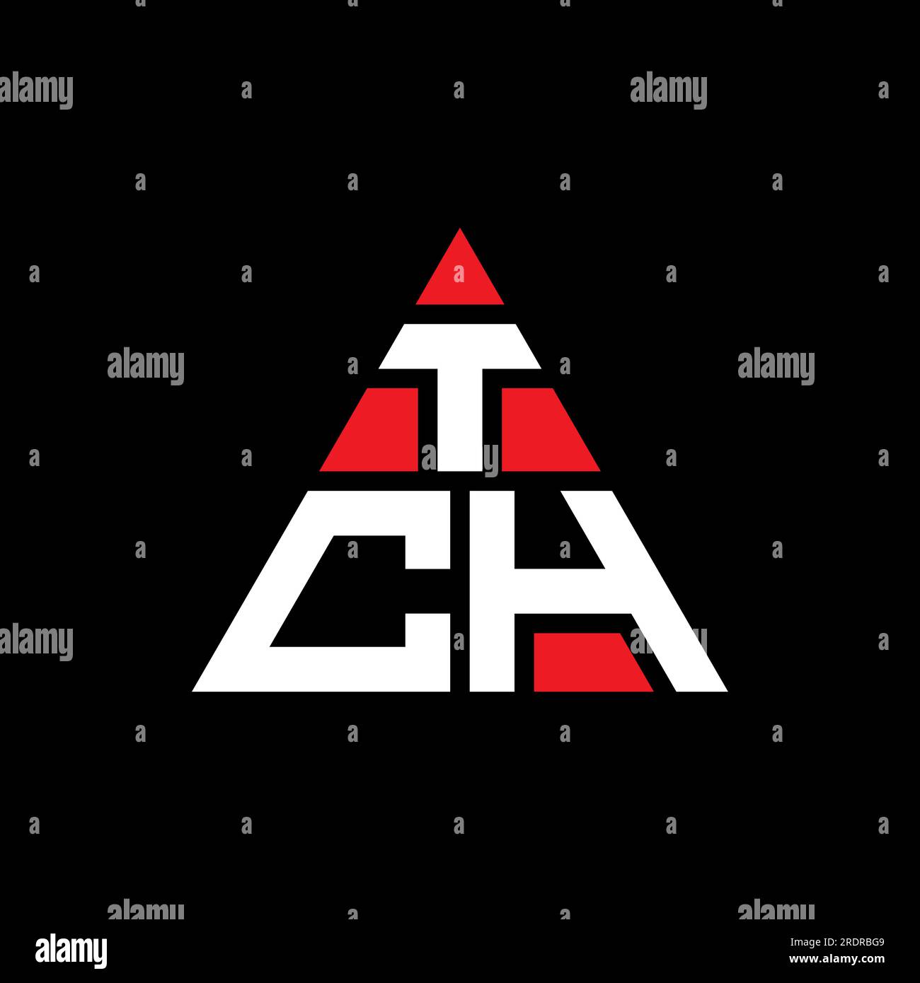 TCH triangle letter logo design with triangle shape. TCH triangle logo ...