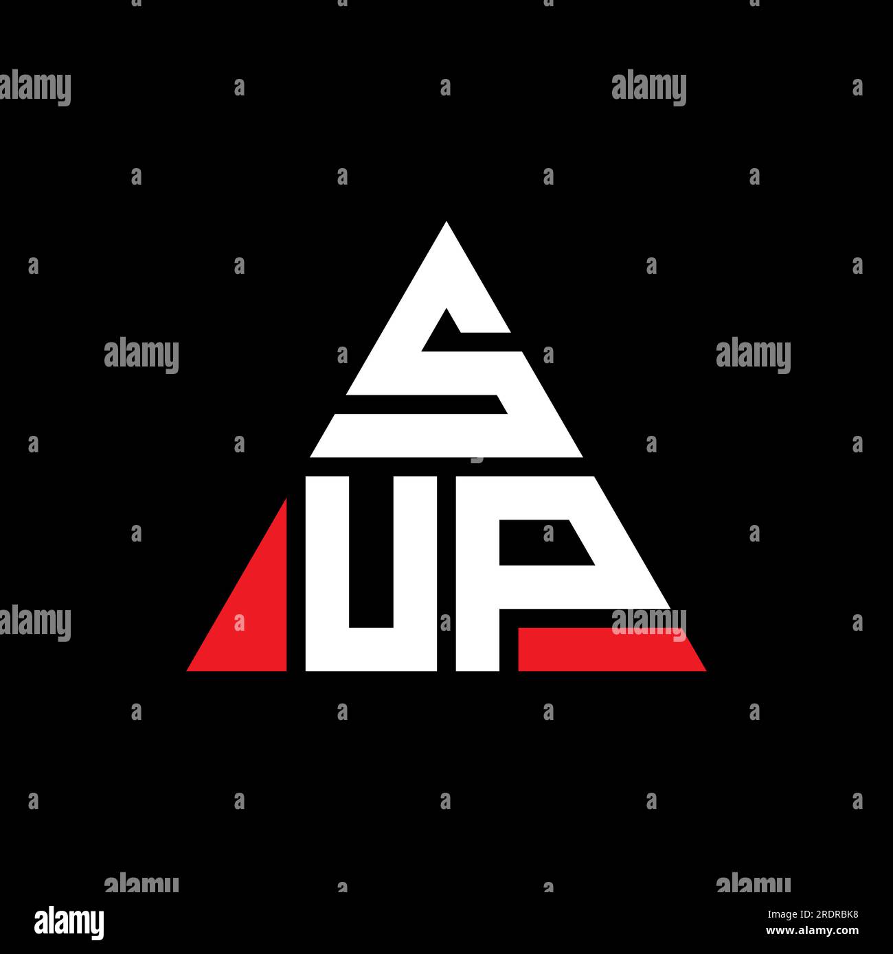 SUP triangle letter logo design with triangle shape. SUP triangle logo ...