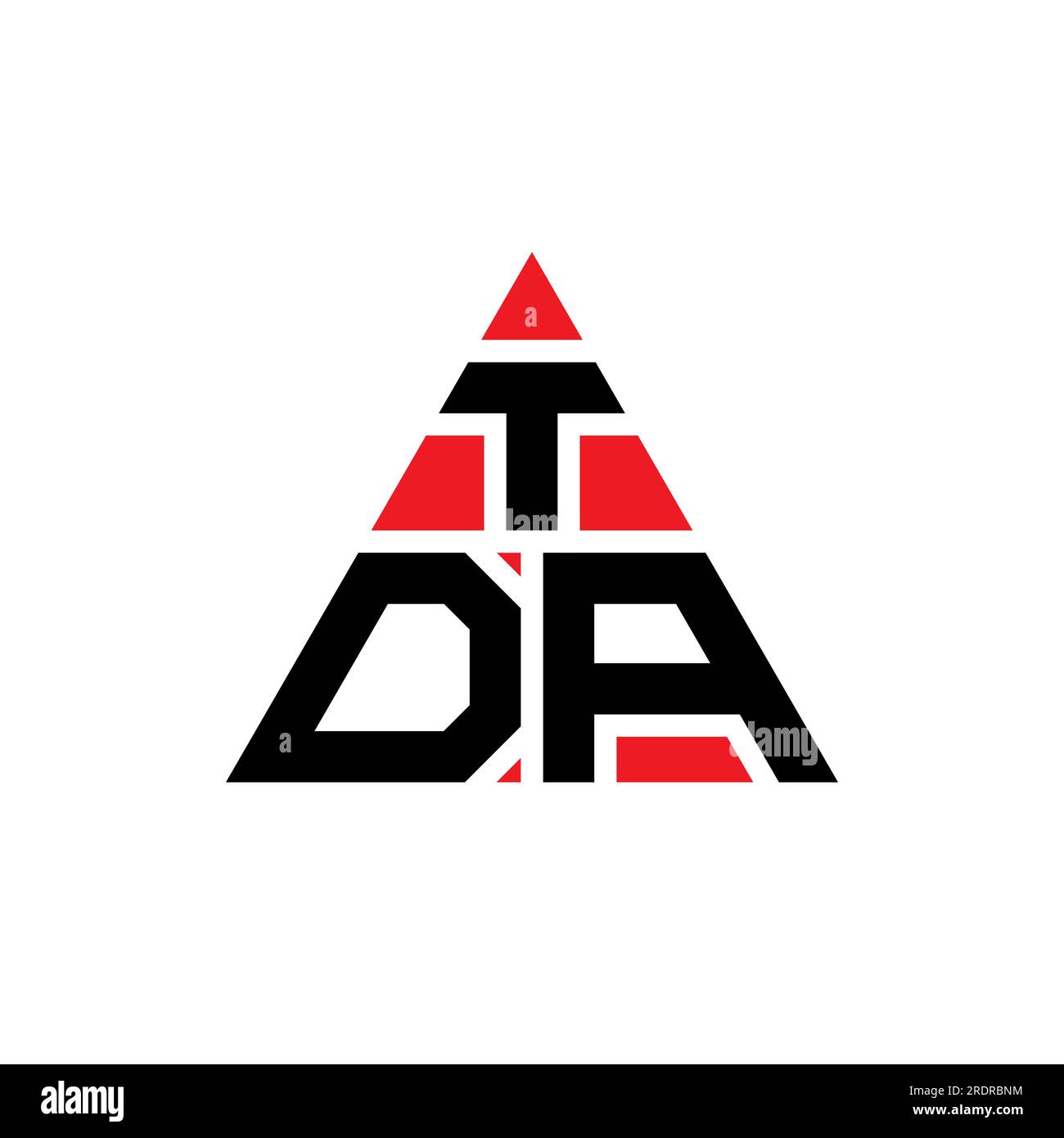 TDA triangle letter logo design with triangle shape. TDA triangle logo ...
