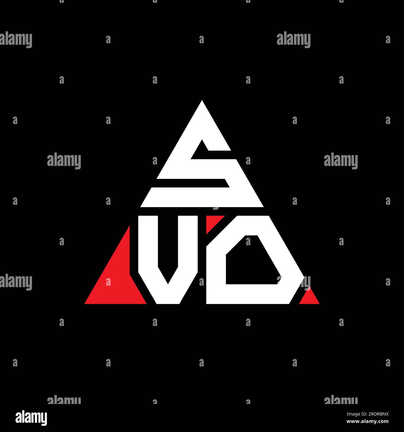 SVO triangle letter logo design with triangle shape. SVO triangle logo ...