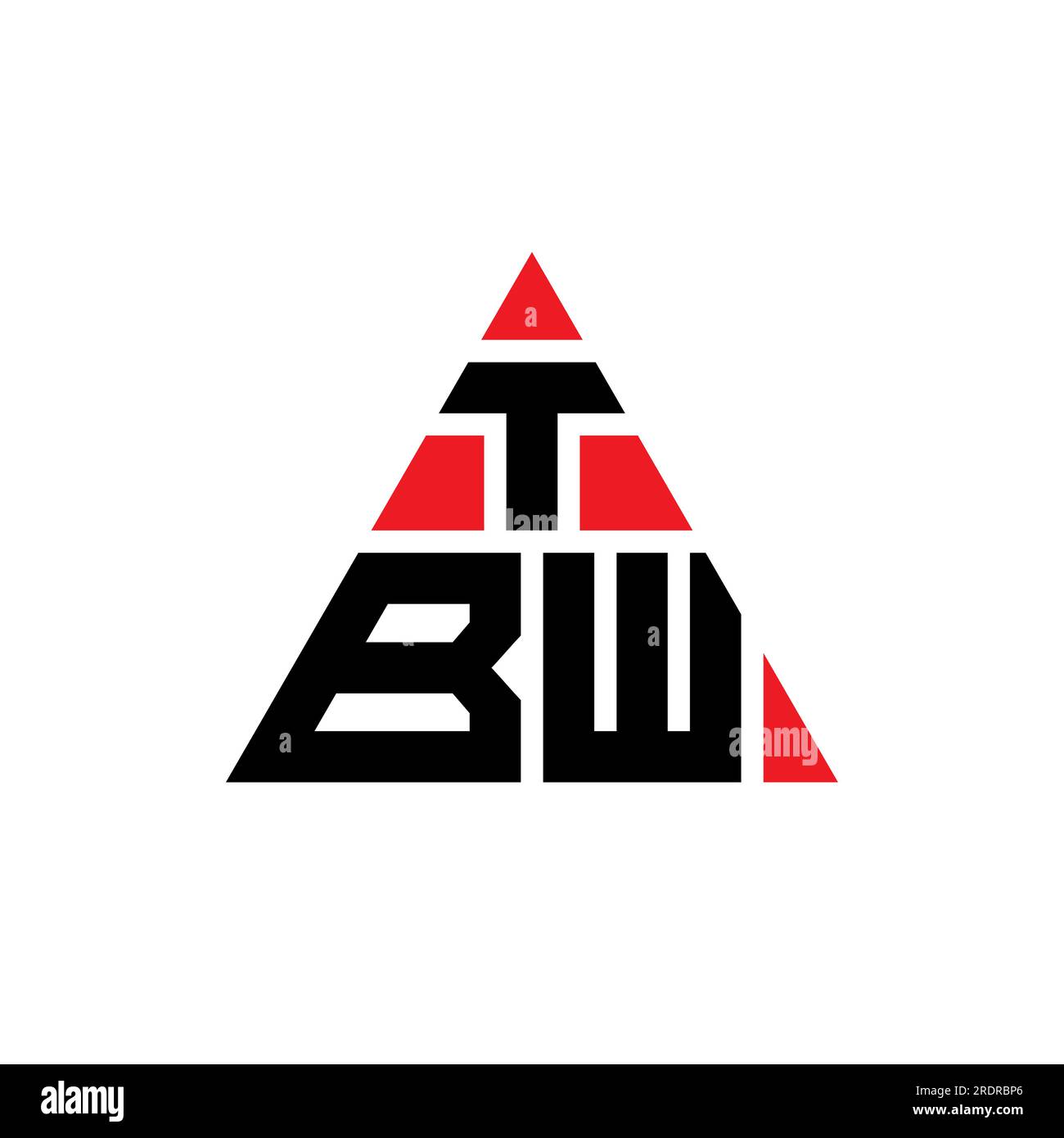 TBW triangle letter logo design with triangle shape. TBW triangle logo ...