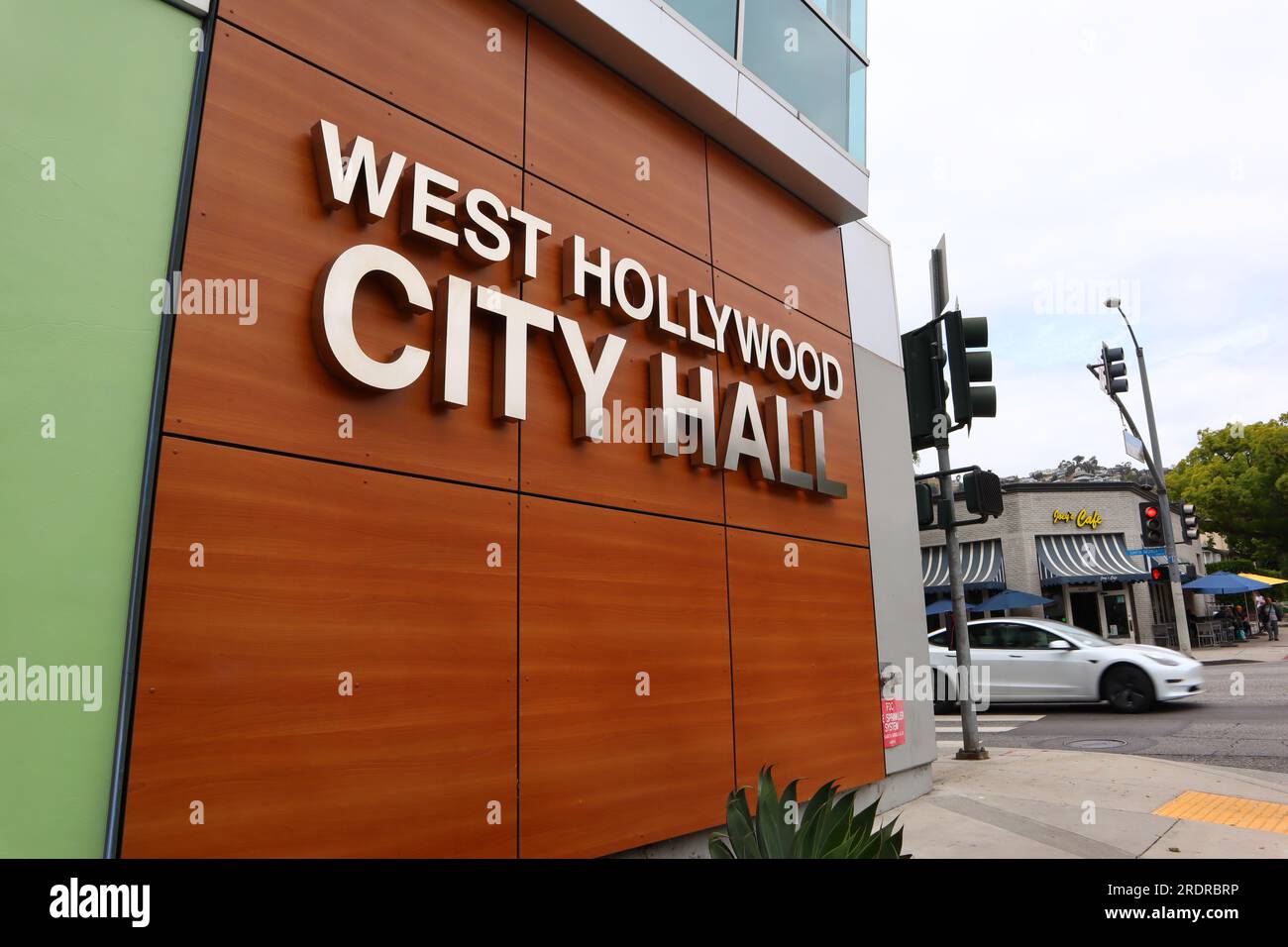 West Hollywood, California: West Hollywood City Hall on Santa Monica ...
