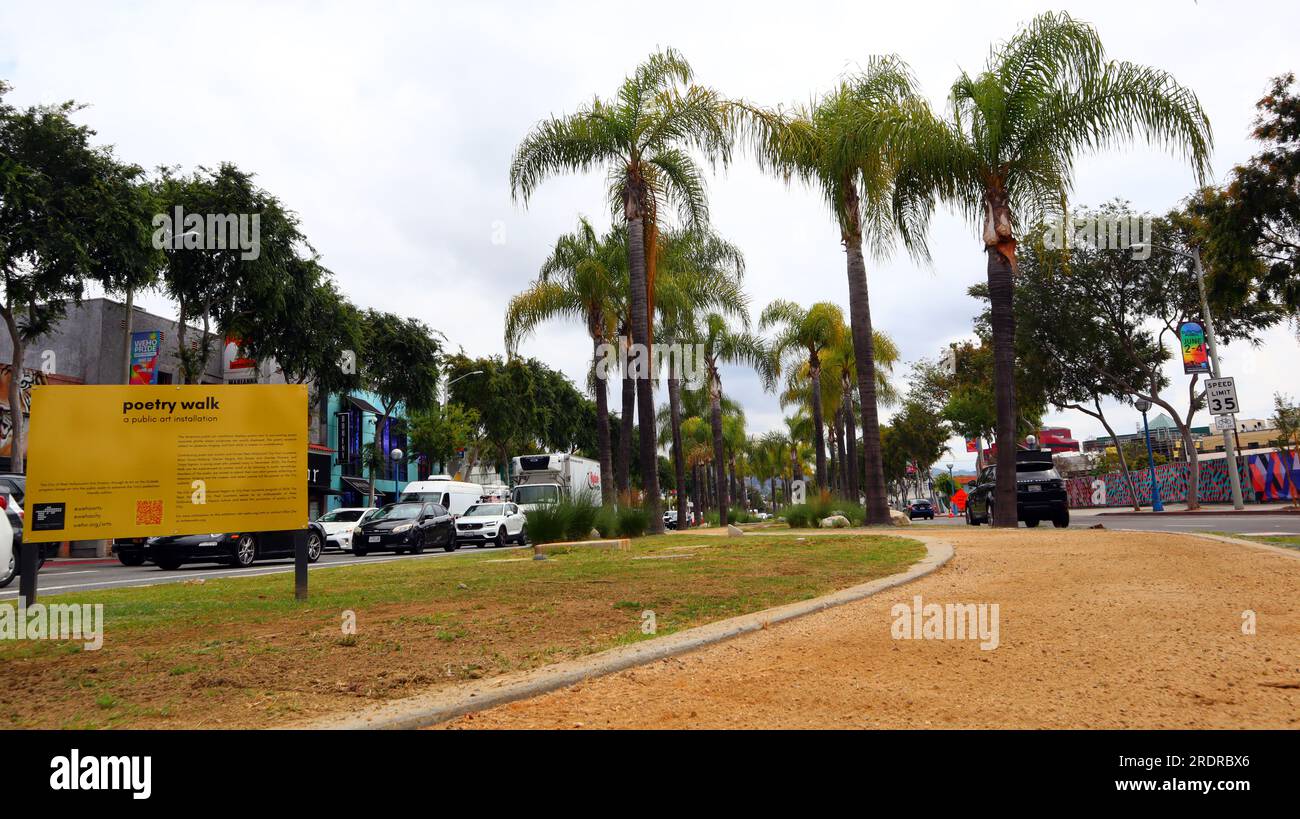 West Hollywood, California: Poetry Walk, a temporary public art ...