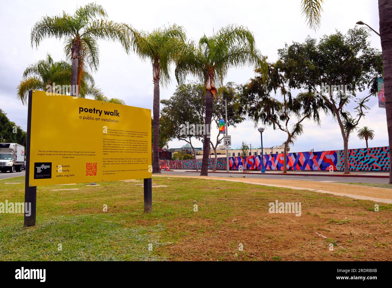 West Hollywood, California: Poetry Walk, a temporary public art ...