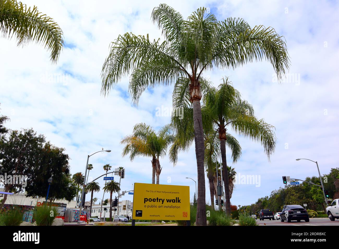 West Hollywood, California: Poetry Walk, a temporary public art ...