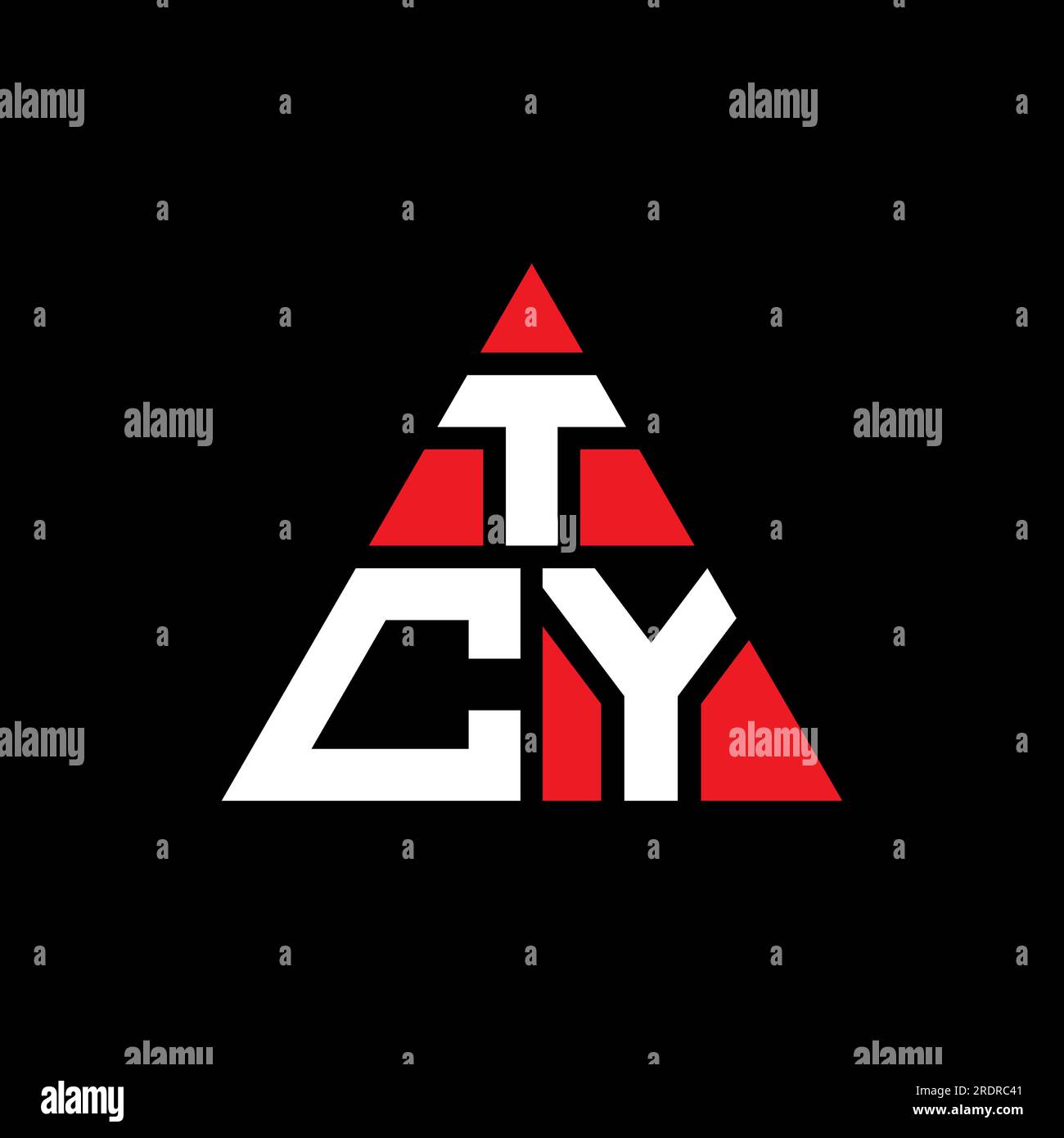 TCY triangle letter logo design with triangle shape. TCY triangle logo ...