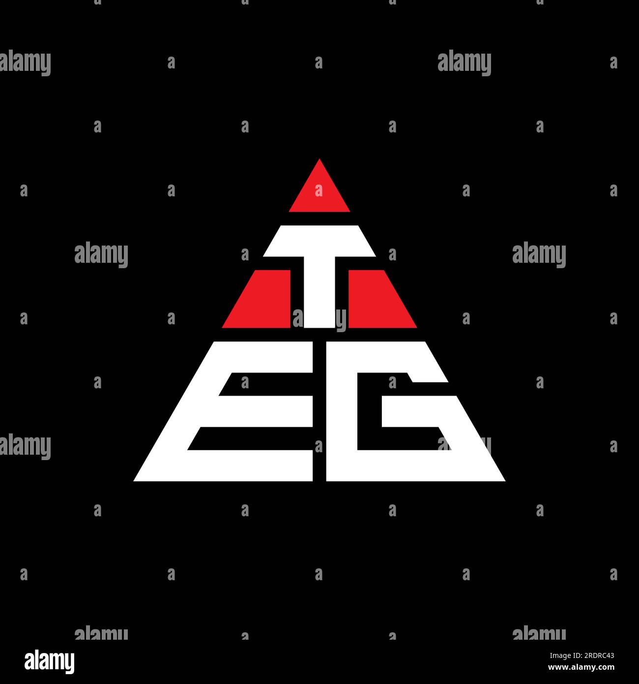 TEG triangle letter logo design with triangle shape. TEG triangle logo ...