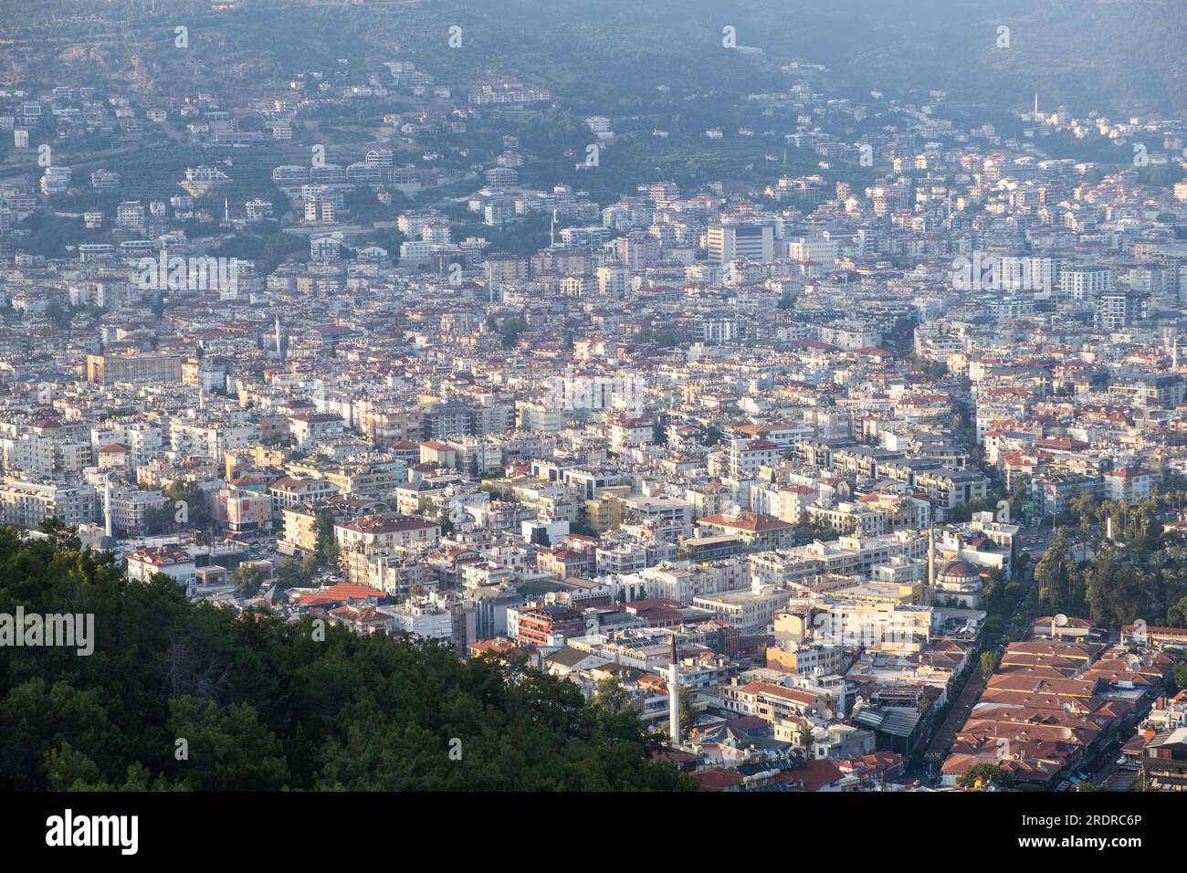 Enjoy the stunning view of Alanya from the observation deck, with lush ...