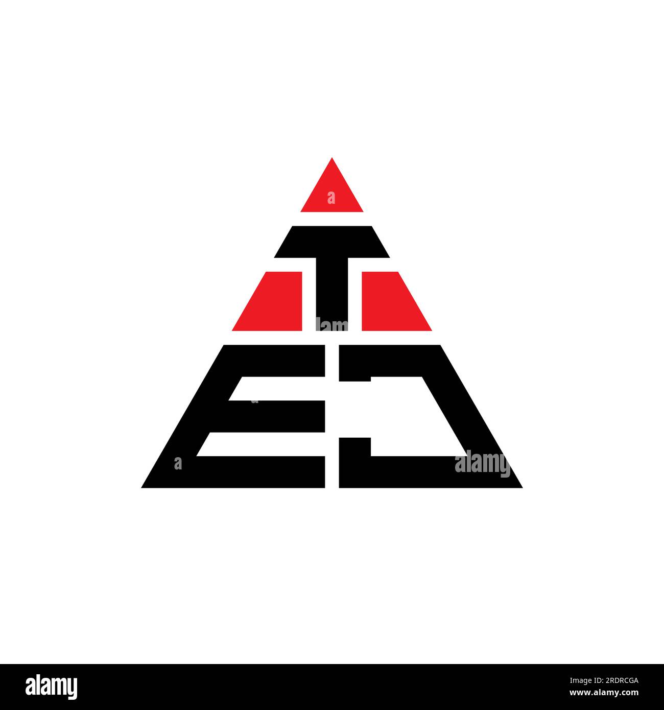 TEJ triangle letter logo design with triangle shape. TEJ triangle logo ...
