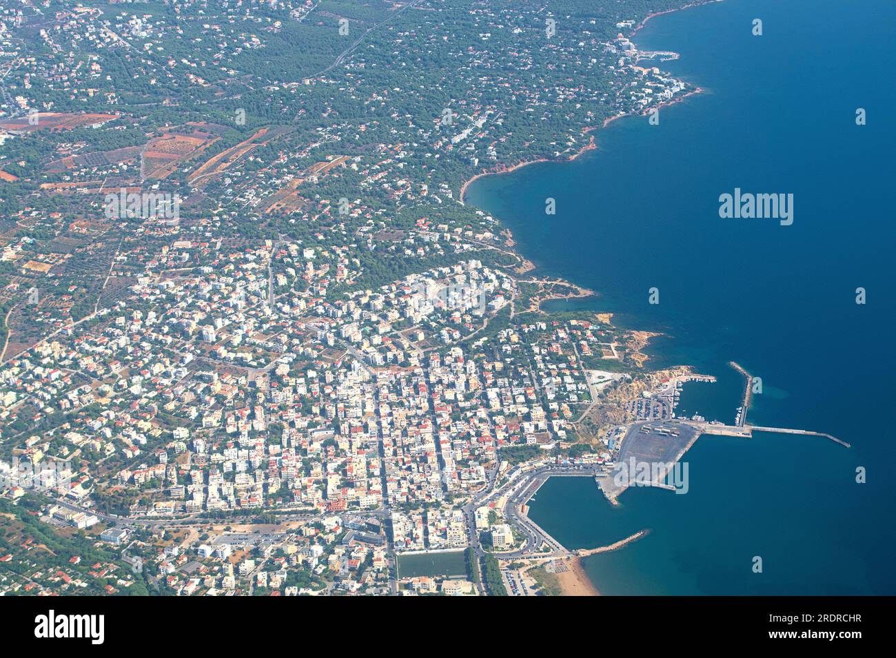 Aerial view of Athens shoreline. Greece Stock Photo - Alamy