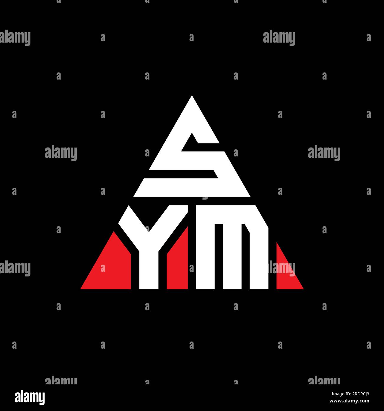 SYM triangle letter logo design with triangle shape. SYM triangle logo ...