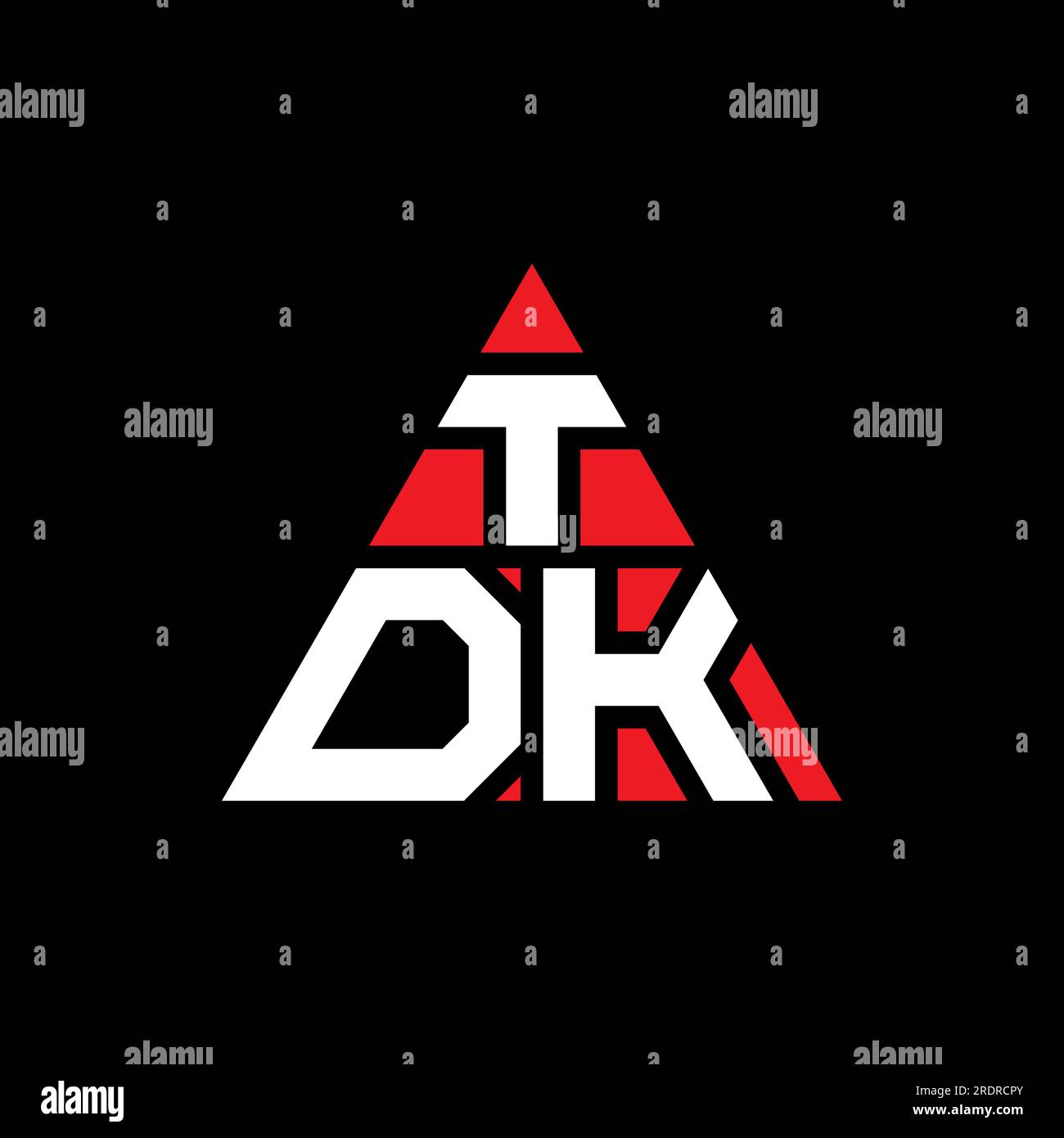 TDK triangle letter logo design with triangle shape. TDK triangle logo ...