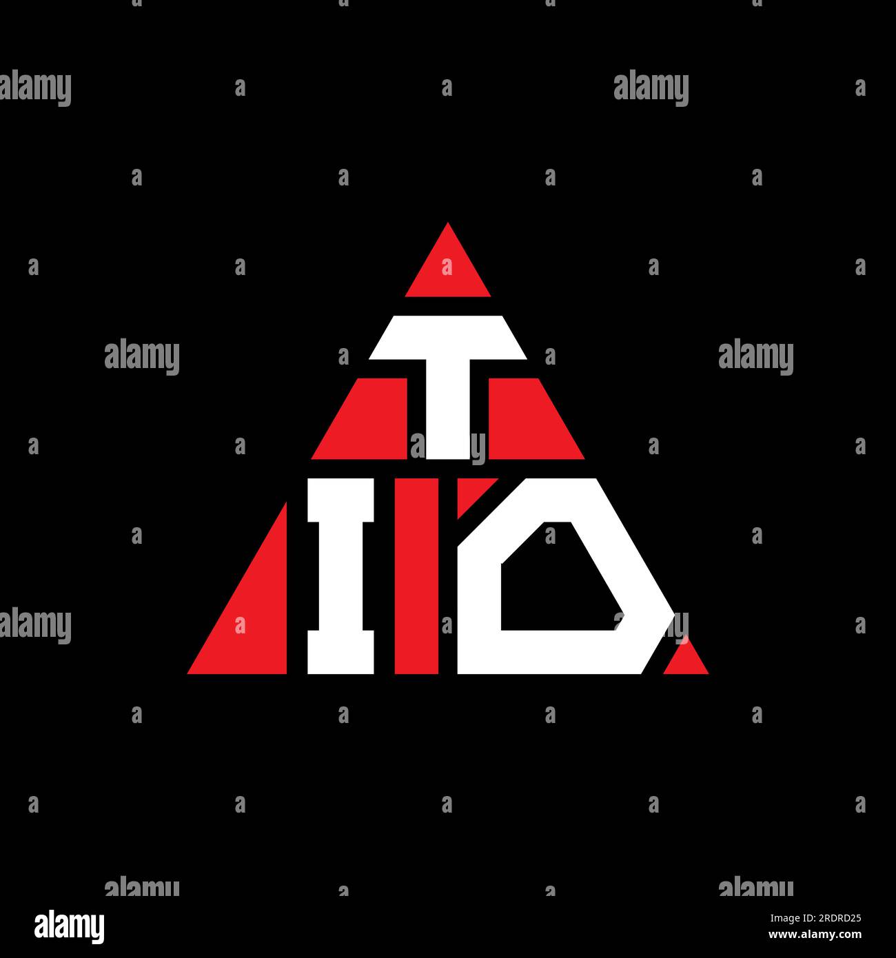 TIO triangle letter logo design with triangle shape. TIO triangle logo design monogram. TIO ...