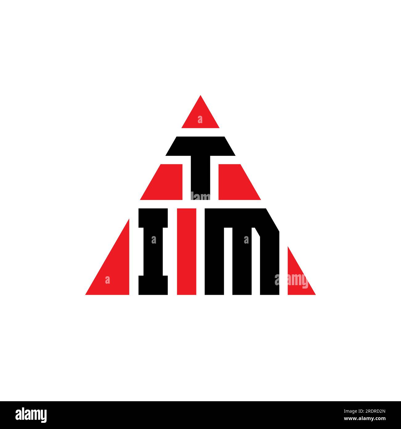 TIM triangle letter logo design with triangle shape. TIM triangle logo ...