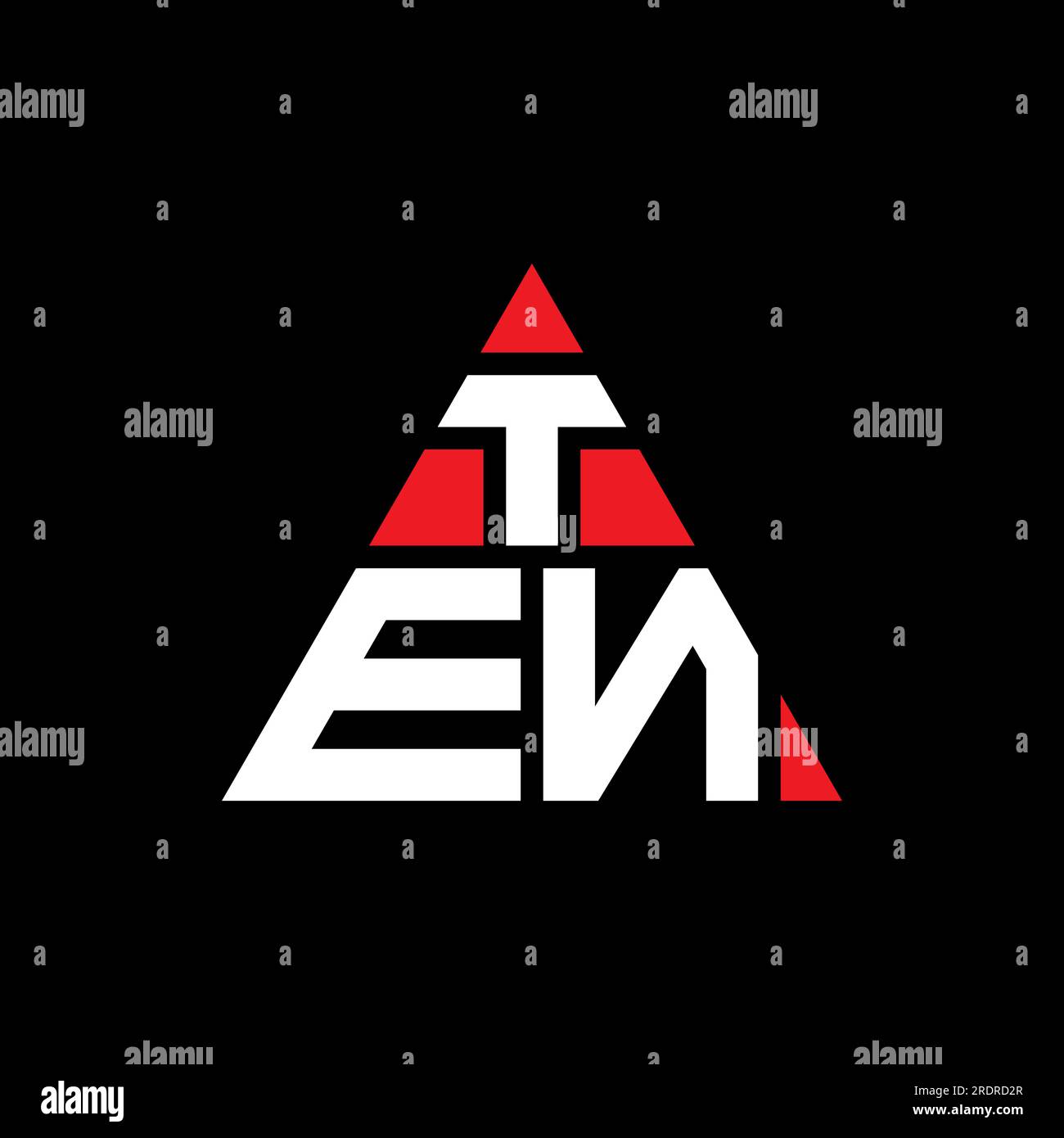 TEN triangle letter logo design with triangle shape. TEN triangle logo ...