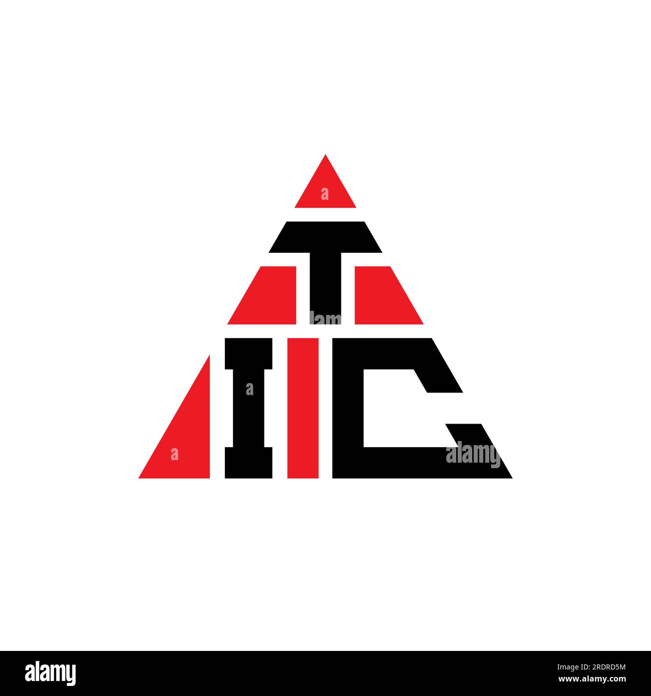 TIC triangle letter logo design with triangle shape. TIC triangle logo ...