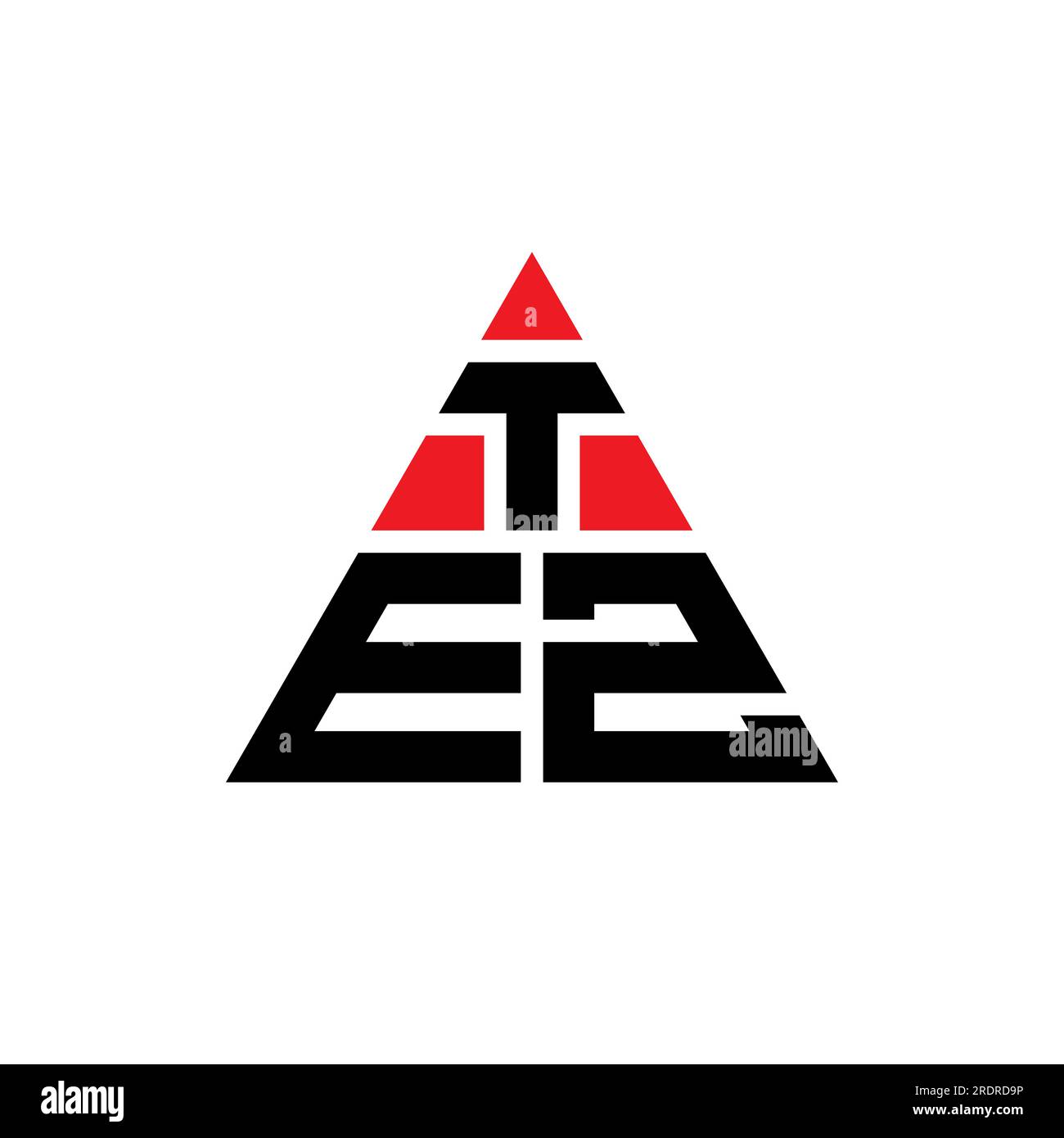 TEZ triangle letter logo design with triangle shape. TEZ triangle logo ...
