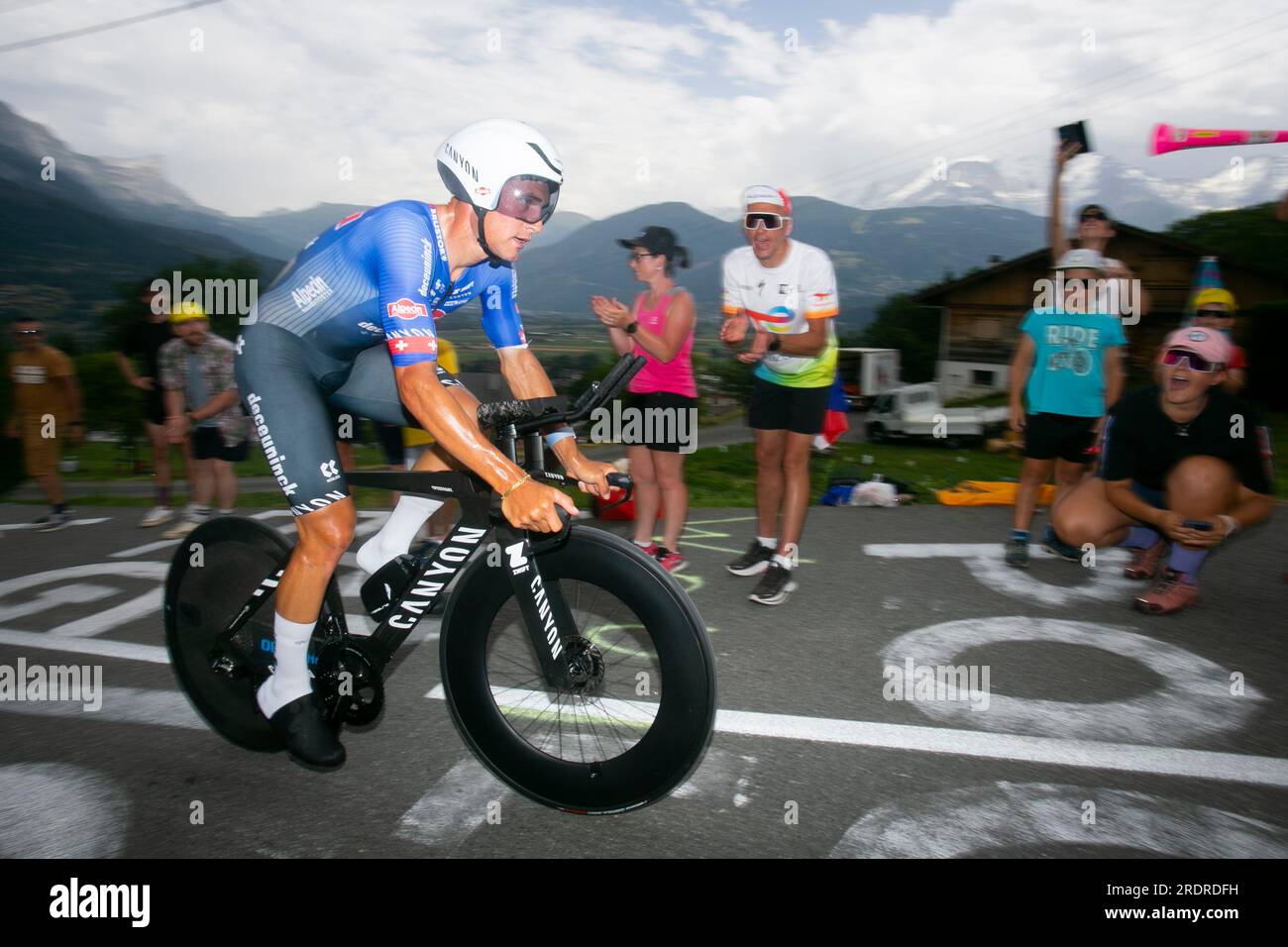 Domancy, France 18th July 2023: SILVAN DILLIER (ALPECIN-DECEUNINCK BEL ...