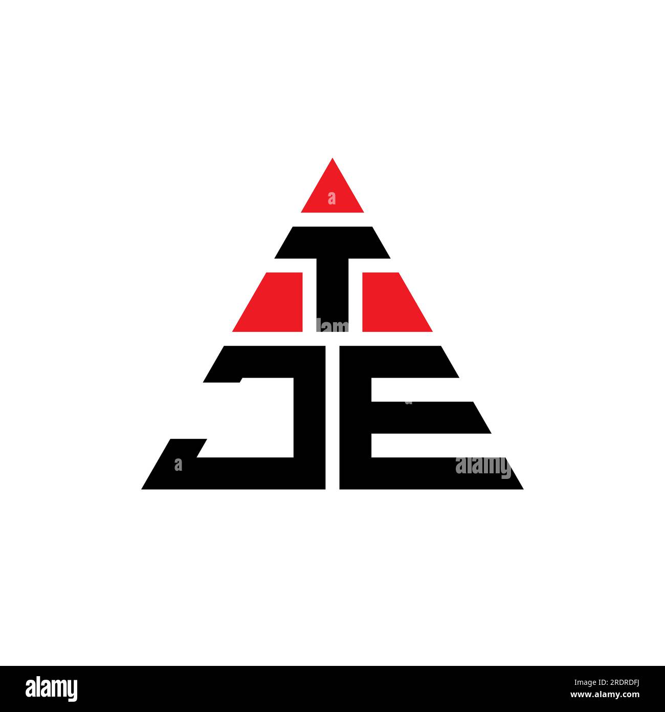 TJE triangle letter logo design with triangle shape. TJE triangle logo ...