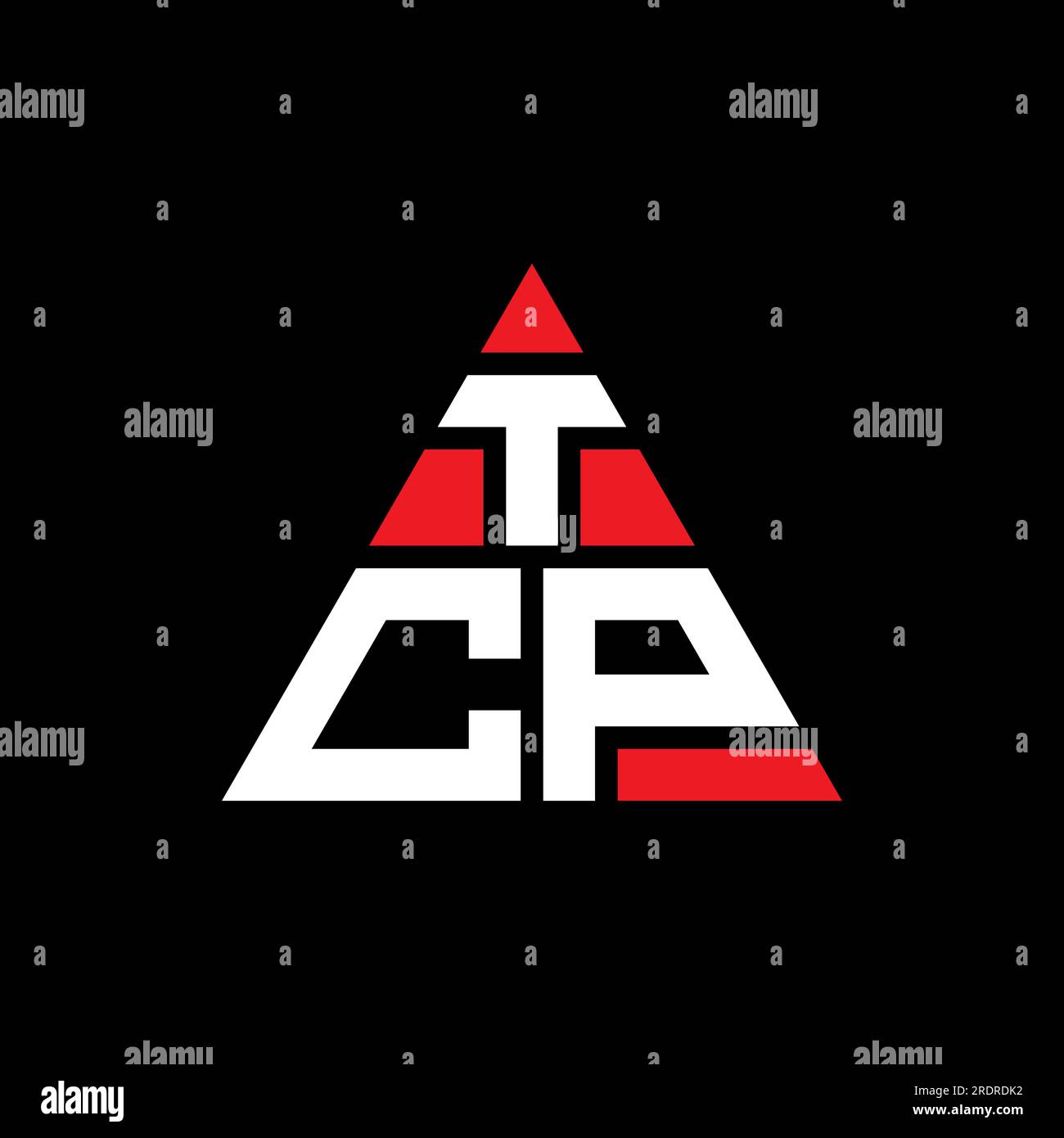 TCP triangle letter logo design with triangle shape. TCP triangle logo ...
