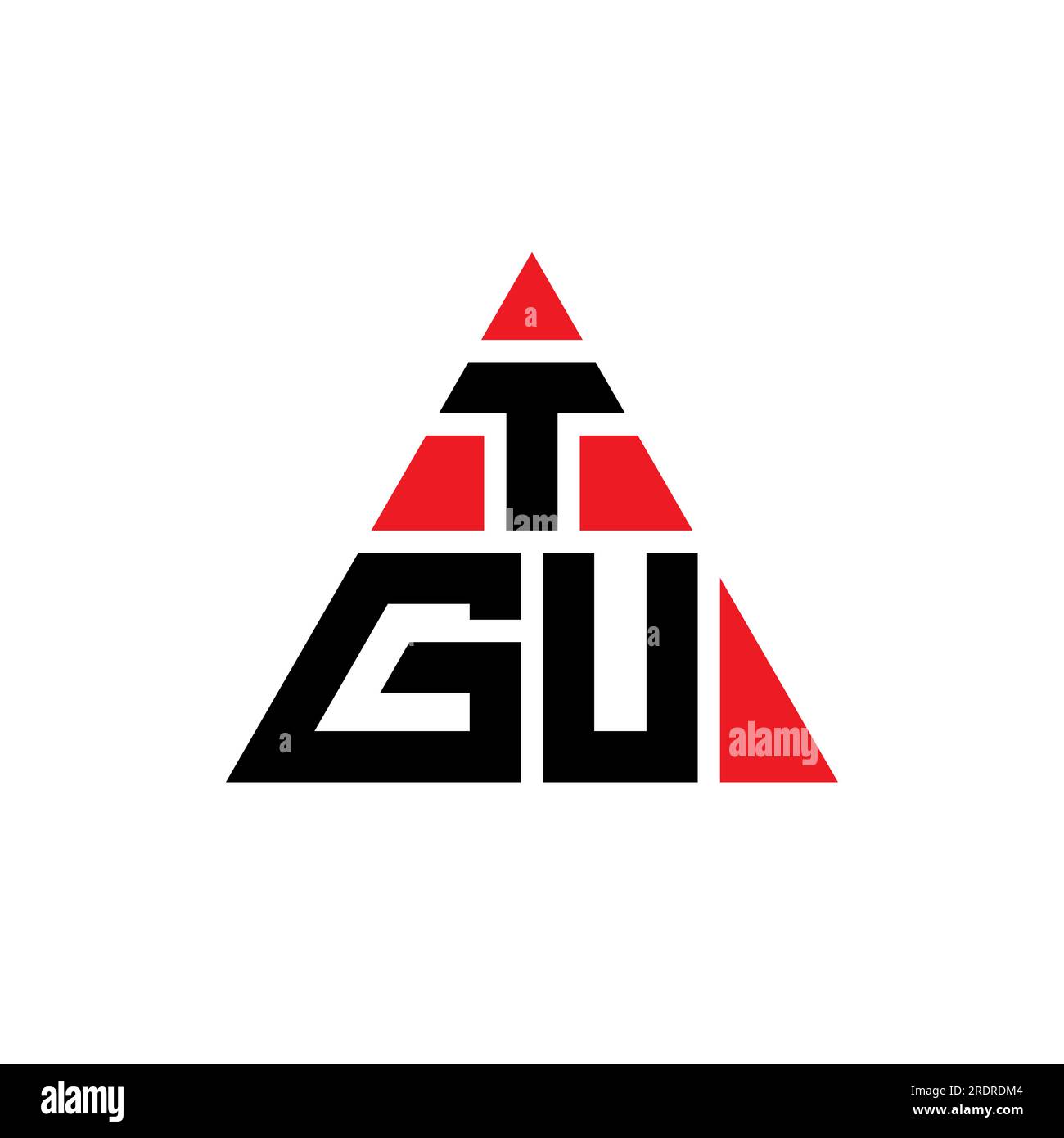 TGU triangle letter logo design with triangle shape. TGU triangle logo ...