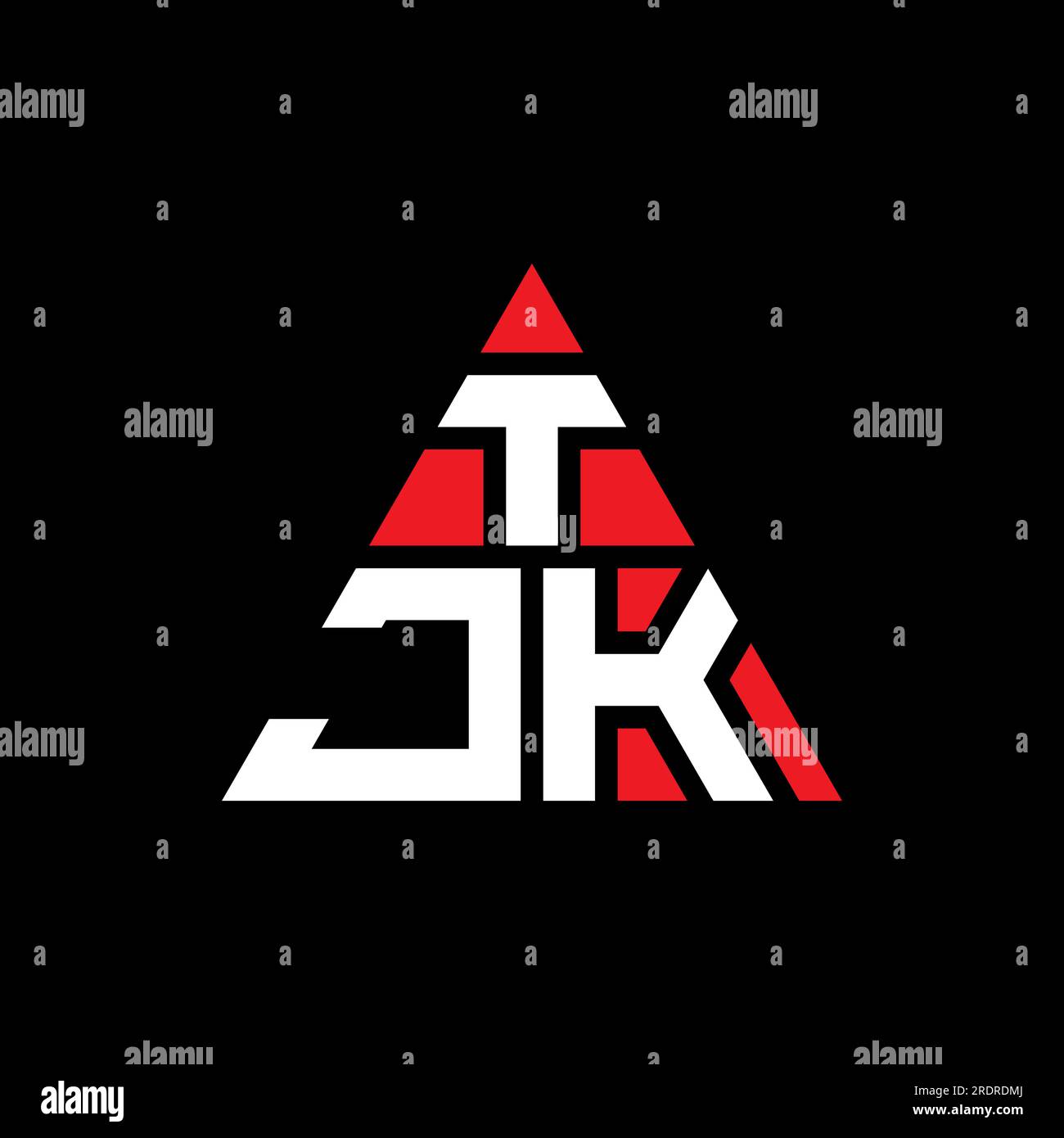 TJK triangle letter logo design with triangle shape. TJK triangle logo ...