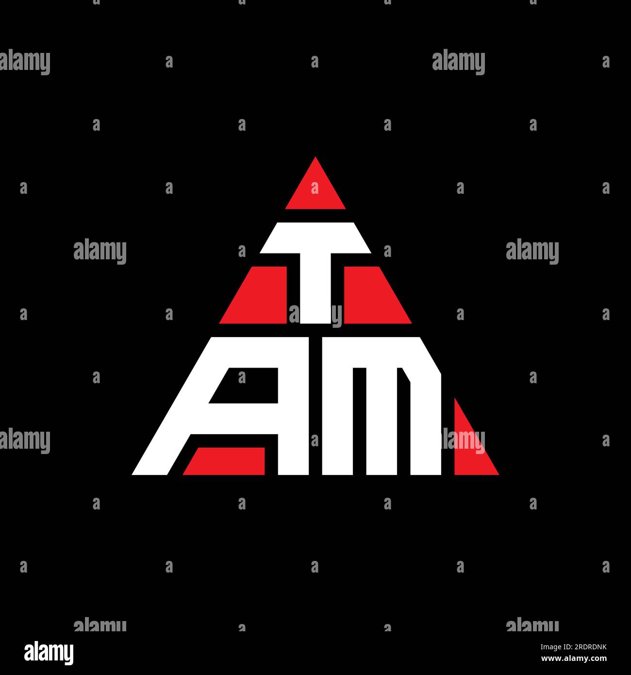 TAM triangle letter logo design with triangle shape. TAM triangle logo ...