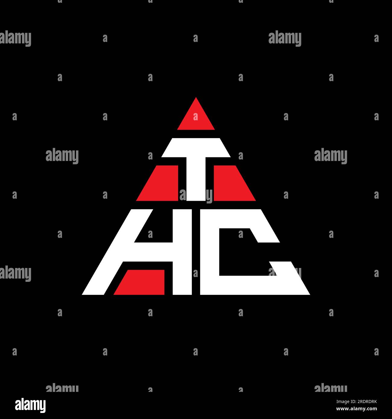 THC triangle letter logo design with triangle shape. THC triangle logo design monogram. THC ...