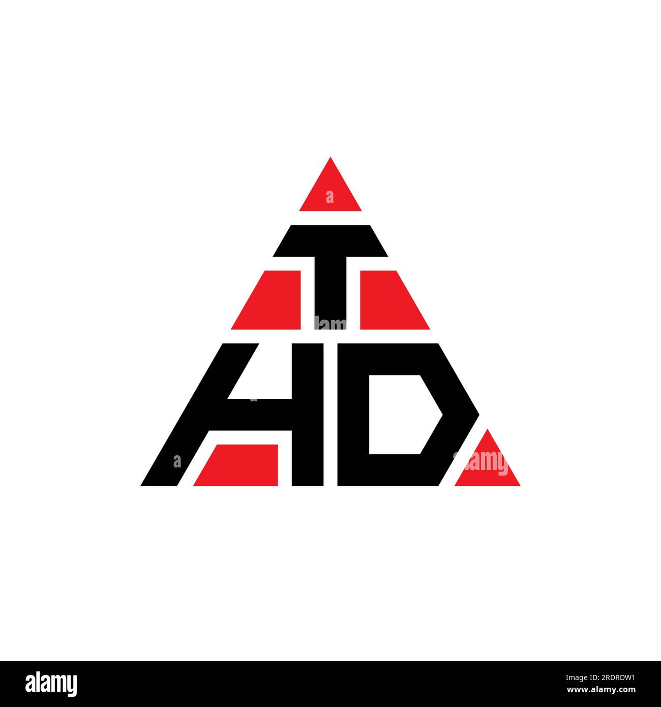 THD triangle letter logo design with triangle shape. THD triangle logo ...
