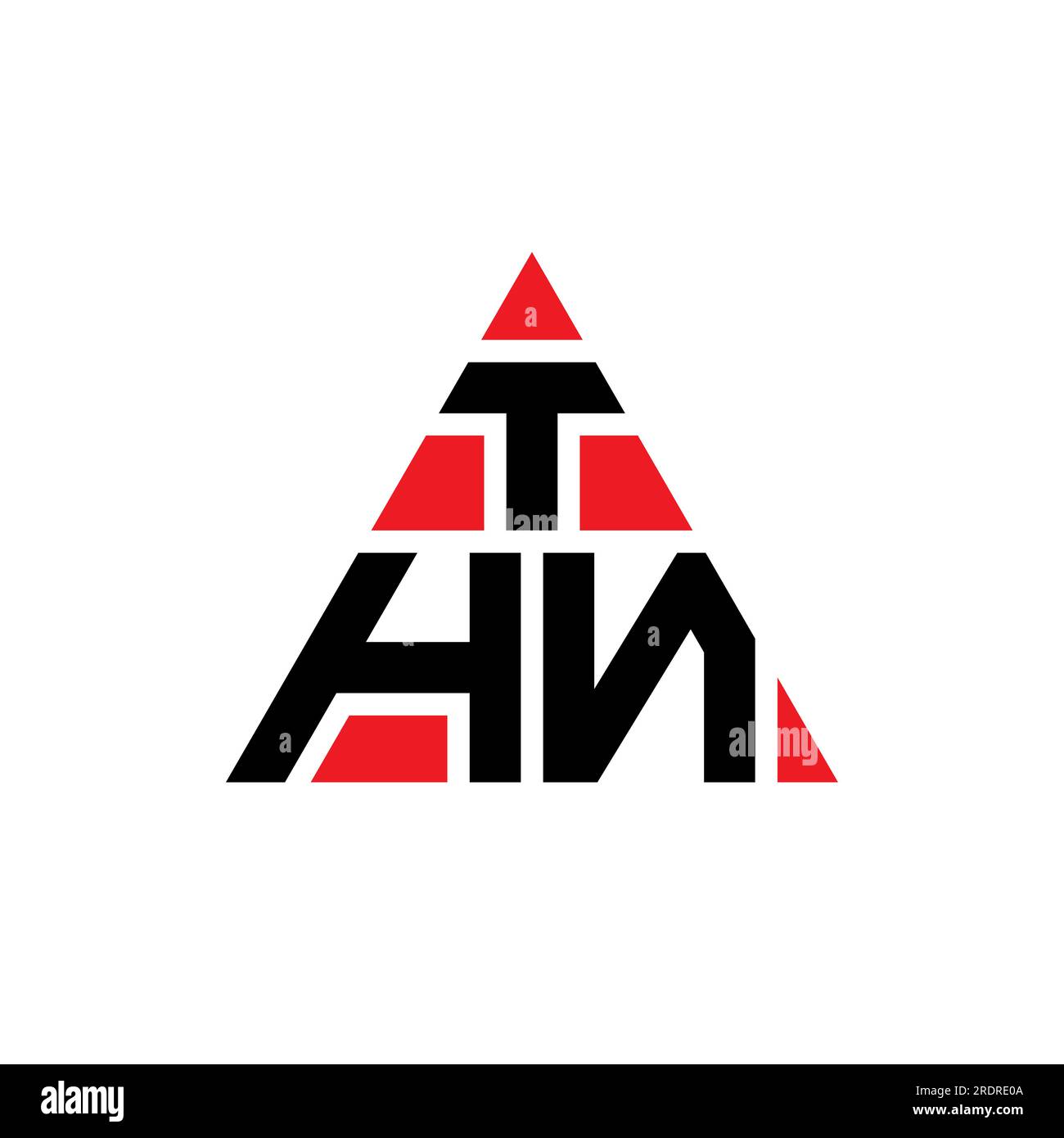 THN triangle letter logo design with triangle shape. THN triangle logo ...