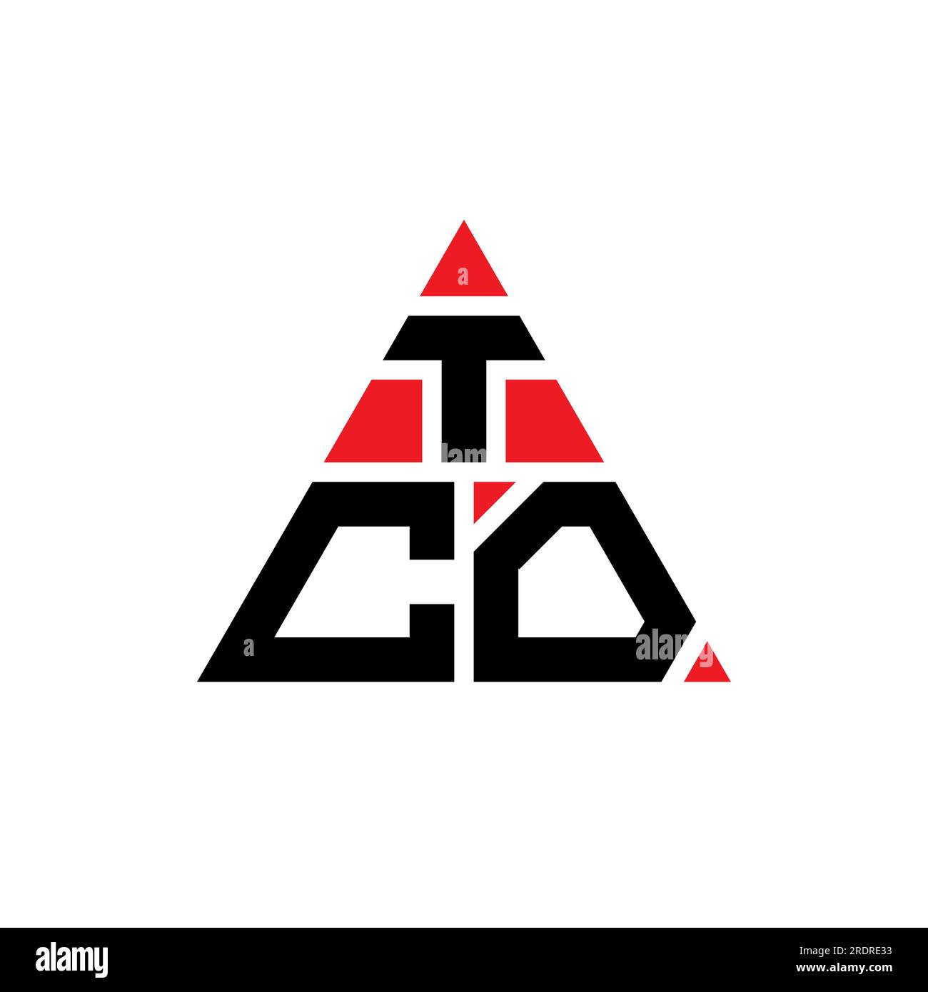 TCO triangle letter logo design with triangle shape. TCO triangle logo ...