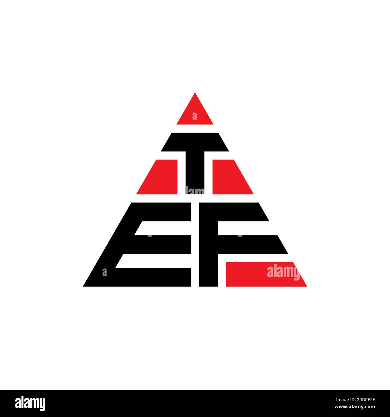 TEF triangle letter logo design with triangle shape. TEF triangle logo ...
