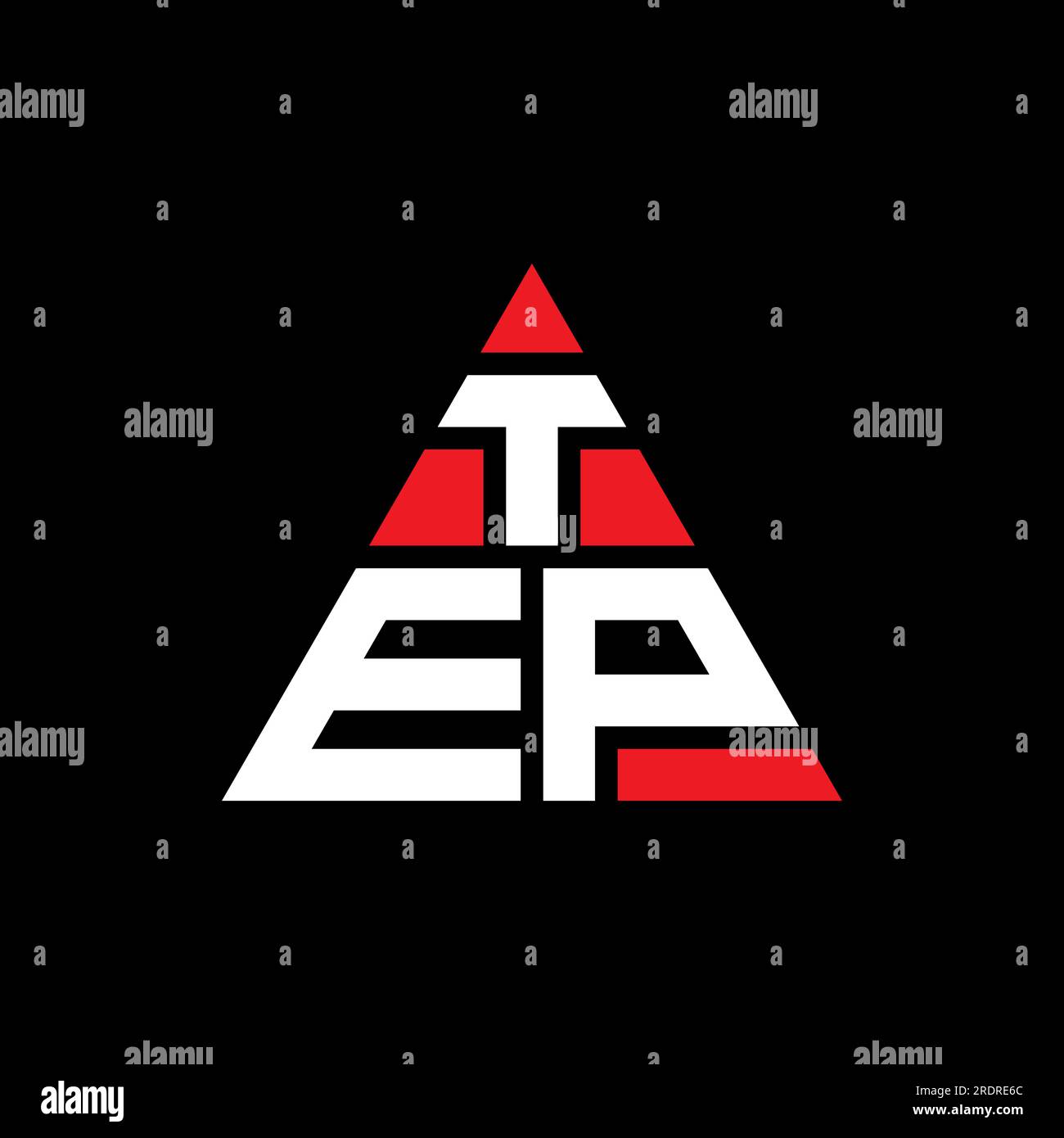 TEP triangle letter logo design with triangle shape. TEP triangle logo ...