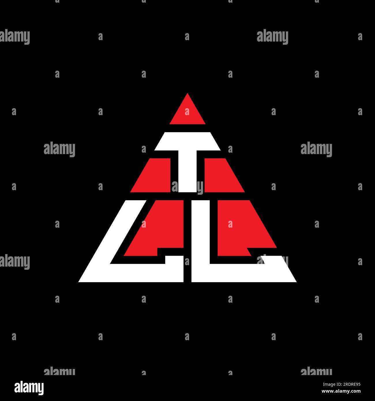 TLL triangle letter logo design with triangle shape. TLL triangle logo ...