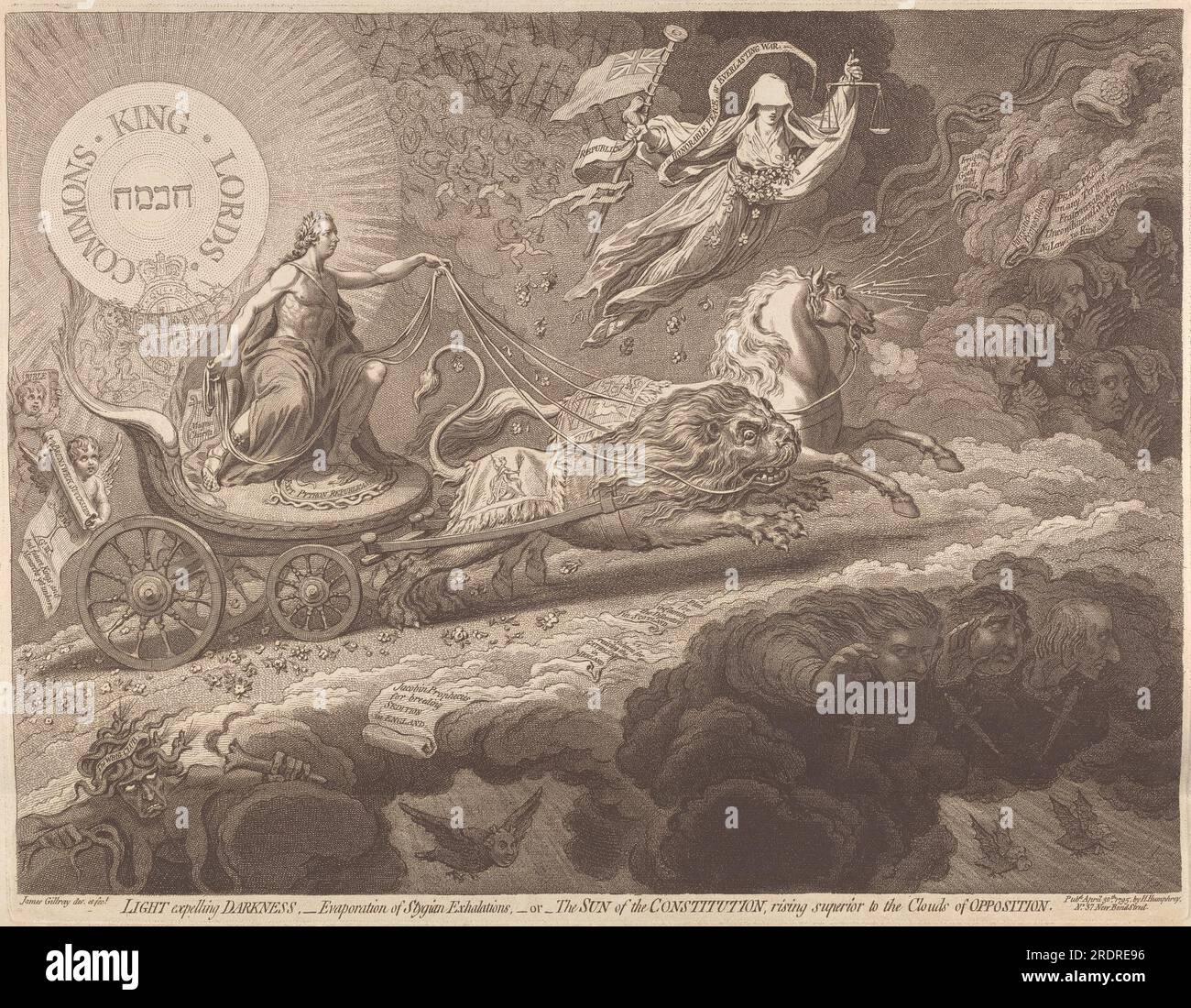 Light Expelling Darkness 1795 by James Gillray Stock Photo - Alamy