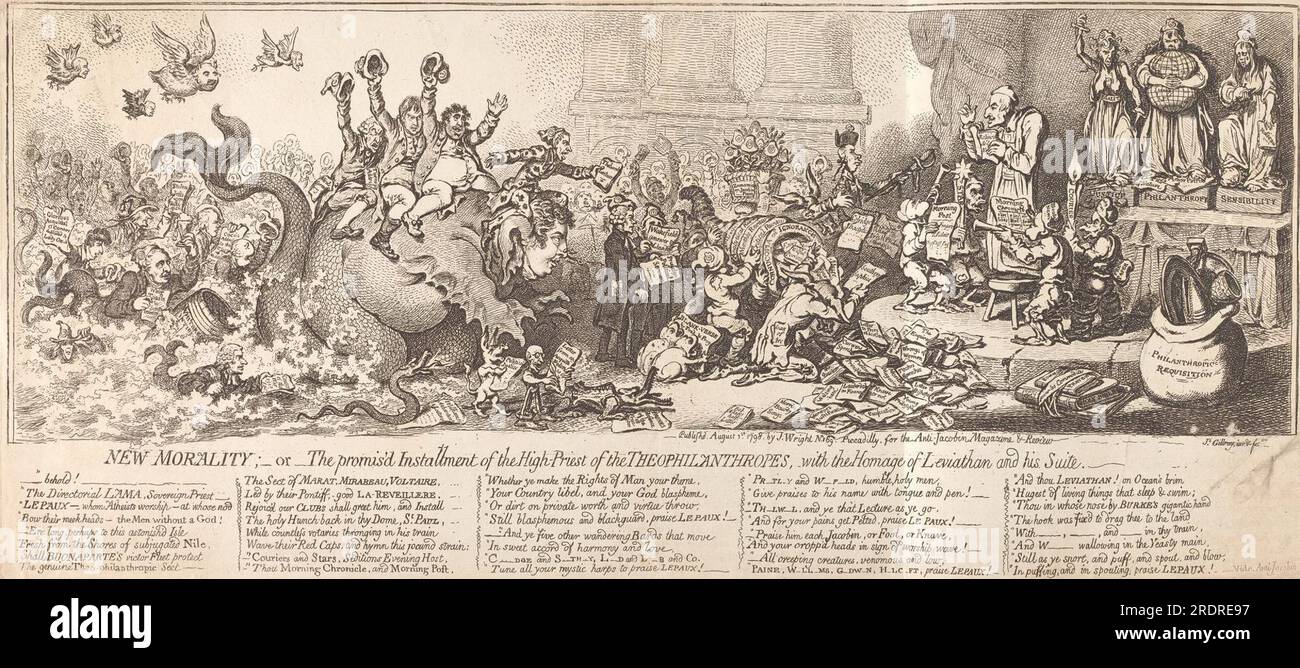 New Morality 1798 by James Gillray Stock Photo - Alamy