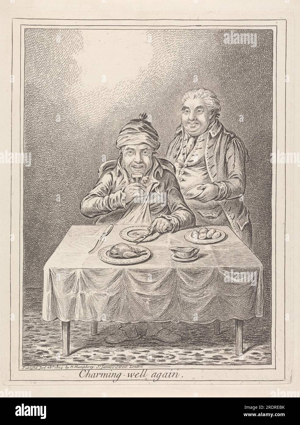 Charming Well Again 1804 by James Gillray Stock Photo - Alamy